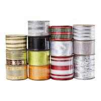 China MSD 63mm Wire Edge Ribbon for Holiday Decoration Gift Packing Roll/Set Festival Celebrate for sale