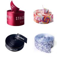 China Recycled Printed Grosgrain Silk Satin Gift Ribbons with Embossed Logo 25mm 1 Inch for sale