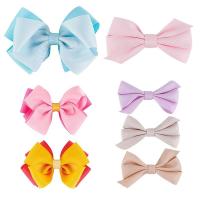 China Handmade Grosgrain Ribbon Hair Bow Alligator Clips for Baby Girls Ocean Shipping for sale