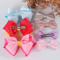 China Handmade Grosgrain Ribbon Hair Bow Alligator Clips for Baby Girls Ocean Shipping for sale