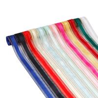 China 5 Yards Per Roll White Organza and Satin Ribbon With Gold Edge Roll Other Fabric Type for sale