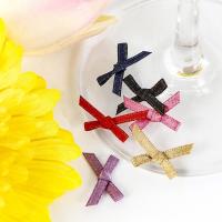 China MSD Ribbon Handmade 2.1cm Small GlitterTwist Tie Bows For Candy Package Gift Bag Decoration for sale