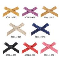China MSD Ribbon Handmade 2.1cm Small GlitterTwist Tie Bows For Candy Package Gift Bag Decoration for sale