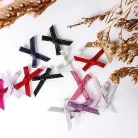 China MSD Ribbon Handmade 2.1cm Small GlitterTwist Tie Bows For Candy Package Gift Bag Decoration for sale