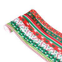 China School Occasion MSD Christmas Printed Ribbon Heat Transfer Polyester Ribbon for Holiday Decoration for sale