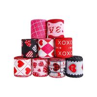 China MSD 2.5 Inch Love Heart Pattern Wired Edge Ribbon for Valentine's Day Handmade Gifts for sale