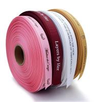 China MSD Custom Embossed Logo Printed Ribbon High Tenacity Gold Foil Polyester Grosgrain Ribbon for sale