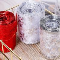 China MSD Ribbon 6.3 cm 2023 Christmas Ribbon With Lights Xmas Gift Wrapping Ribbons for sale