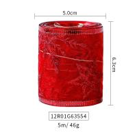 China MSD Ribbon 6.3 cm 2023 Christmas Ribbon With Lights Xmas Gift Wrapping Ribbons for sale
