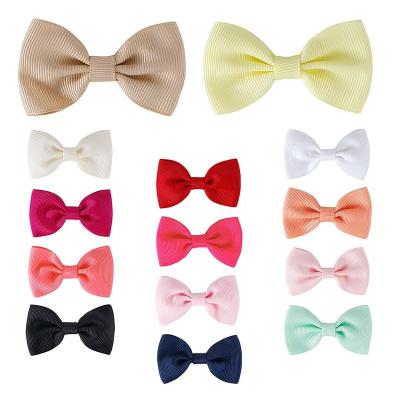 China Garment Decoration 100% Polyester MSD Customized Solid Color Grosgrain Ribbon Bows for sale