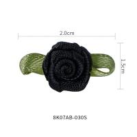 China MSD Mini Ribbon Roses Artificial Fabric Flowers with Green Leaves Mixed Color Rosettes for Garment Decoration for sale