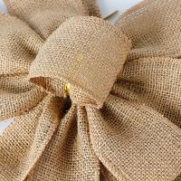 China Polyester MSD Christmas Bow Burlap Ribbons Bow For Decoration Custom Made Design for sale