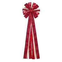 China Handmade Xmas Wreath Bow Large Christmas Tree Topper Bow for Decorative Ornament for sale