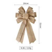 China Polyester MSD Christmas Bow Burlap Ribbons Bow For Decoration Custom Made Design for sale