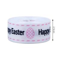 China Sustainable MSD Custom Spring Easter Day Bunny Egg Stripe Printed Ribbon for Hair bow for sale