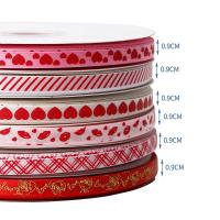 China Custom Gift Ribbon for Valentine's Day RIBBONS Style Single Face 9mm Printed Ribbon for sale
