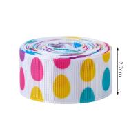 China 22mm Custom Printed Grosgrain Ribbons for Easter Holiday Gift Decoration Hot Stamping for sale