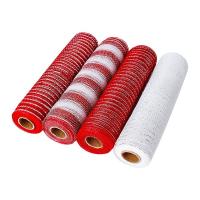 China Poly Deco Mesh Ribbon Set 10 Inches for DIY Crafts Packing Mesh Door Wreath Ribbon for sale