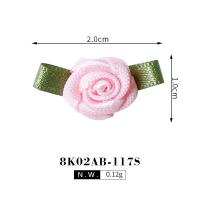 China Handmade Pink Satin Ribbon Flowers Bow for Wedding Decoration Garment Accessories for sale