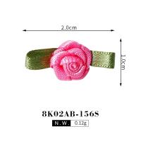 China Handmade Pink Satin Ribbon Flowers Bow for Wedding Decoration Garment Accessories for sale