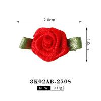 China Handmade Pink Satin Ribbon Flowers Bow for Wedding Decoration Garment Accessories for sale