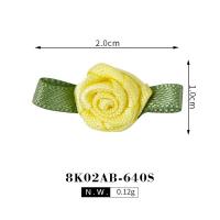 China Handmade Pink Satin Ribbon Flowers Bow for Wedding Decoration Garment Accessories for sale