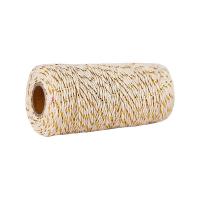 China Double Color Twine String Cotton Cords Rope For Gift Wrapping Color Fastness Grade 4 for sale