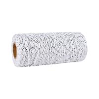 China Double Color Twine String Cotton Cords Rope For Gift Wrapping Color Fastness Grade 4 for sale