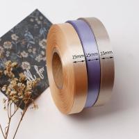 China Custom Cut Edge Satin Ribbon with Clear 100% Polyester and Embossed Edge Detailing for sale
