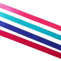 China Custom Cut Edge Satin Ribbon with Clear 100% Polyester and Embossed Edge Detailing for sale