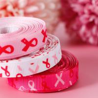 China Wired Burlap Ribbon for Wreath Decoration MSD 50mm Custom Pink and White Satin Printed Ribbons for sale