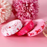 China Wired Burlap Ribbon for Wreath Decoration MSD 50mm Custom Pink and White Satin Printed Ribbons for sale