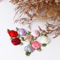 China Handmade Pink Satin Ribbon Fabric Rose for Wedding Decoration by MSD Support OEM ODM for sale