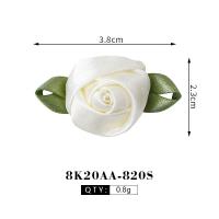 China Handmade Pink Satin Ribbon Fabric Rose for Wedding Decoration by MSD Support OEM ODM for sale