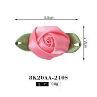 China Handmade Pink Satin Ribbon Fabric Rose for Wedding Decoration by MSD Support OEM ODM for sale
