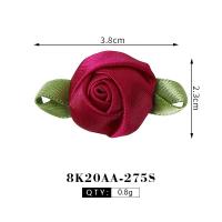 China Handmade Pink Satin Ribbon Fabric Rose for Wedding Decoration by MSD Support OEM ODM for sale