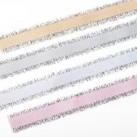 China Solid Color Polyester Silver Purl Grosgrain Fringe Ribbon for DIY Craft Projects for sale