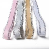 China Solid Color Polyester Silver Purl Grosgrain Fringe Ribbon for DIY Craft Projects for sale