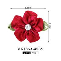 China MSD Handmade Silk Ribbon Flowers Sewing Applique Cloth Making Rose Flower Satin Ribbon for sale