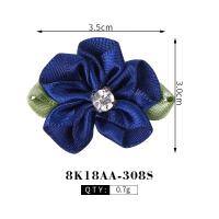 China MSD Handmade Silk Ribbon Flowers Sewing Applique Cloth Making Rose Flower Satin Ribbon for sale