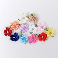 China MSD Handmade Silk Ribbon Flowers Sewing Applique Cloth Making Rose Flower Satin Ribbon for sale