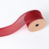 China MSD 38mm Wire Edge Ribbon for Crafts DIY Gift Package Wrapping RIBBONS Pattern SOLID COLOR for sale