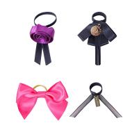 China Ribbon Bow Style MSD OEM Gift Bow Perfume Bottle Bows with Elastic Pre Tied Ribbon Bows for sale