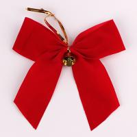 China Floral Style Red Velvet Christmas Decoration Ribbon Bows for Wreath and Tree Display for sale