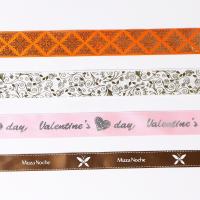 China Custom Logo Printed Grosgrain Ribbon for Personalized Gifts and Branding for sale