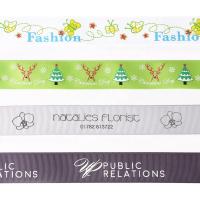 China Custom Logo Printed Grosgrain Ribbon for Personalized Gifts and Branding for sale