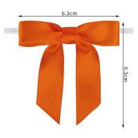 China Gift Decoration Satin Ribbon Bow with Twist Tie Elastic Loop Printed All Occasion for sale