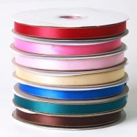 China Double Face Style Satin Ribbon with Silver Edge and Polyester Gold Edge in Stocked for sale