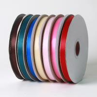 China Double Face Style Satin Ribbon with Silver Edge and Polyester Gold Edge in Stocked for sale