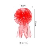 China Polyester MSD Ribbon Premade Big Red Organza Ribbon Bow With Wired Edge Gift Wrapping In Bulk for sale
